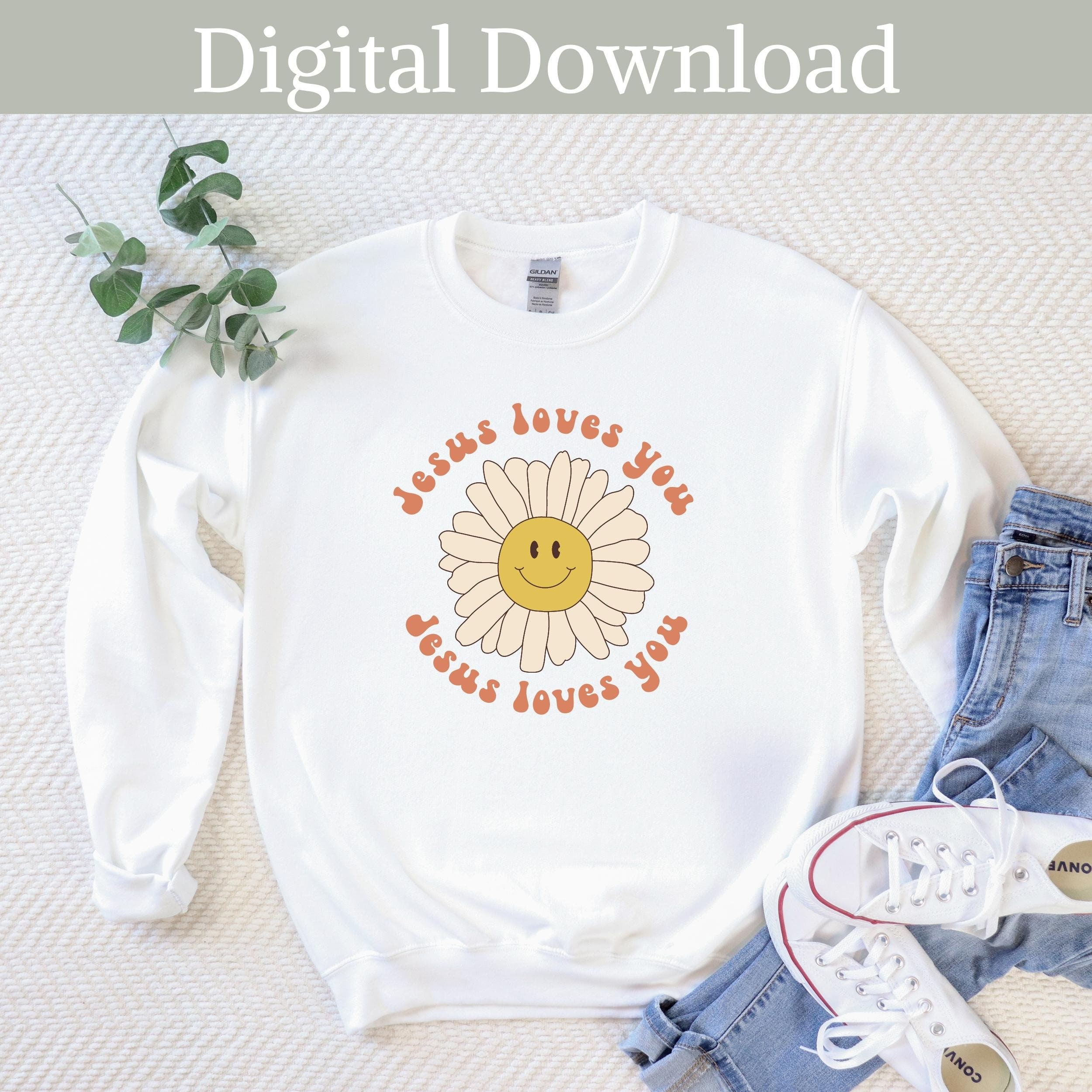 Jesus Loves You Png, Christian Smiley Face, Retro Christian Png, Jesus ...