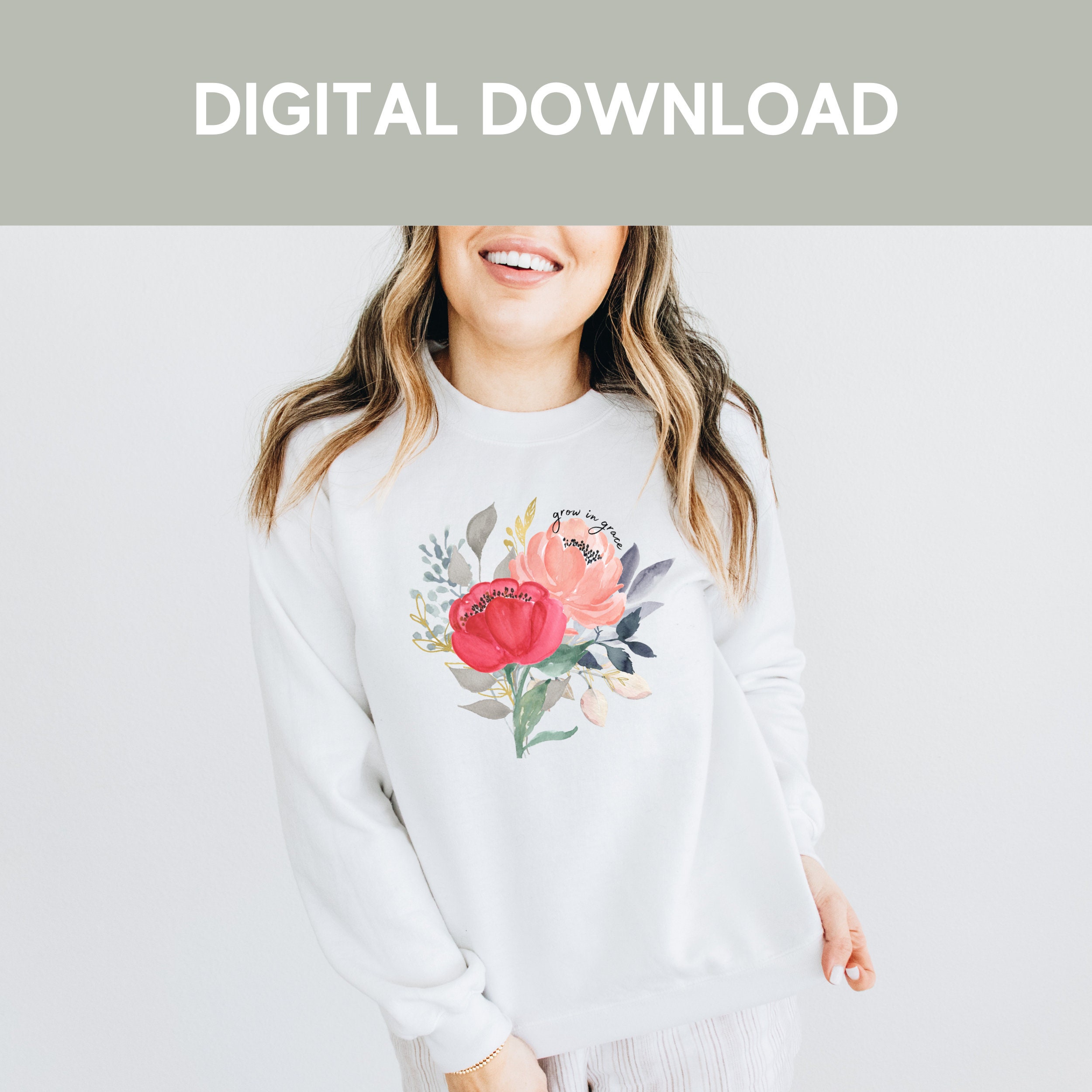 Grow in Grace PNG Grace PNG Faith PNG Christian Png Spring - Etsy