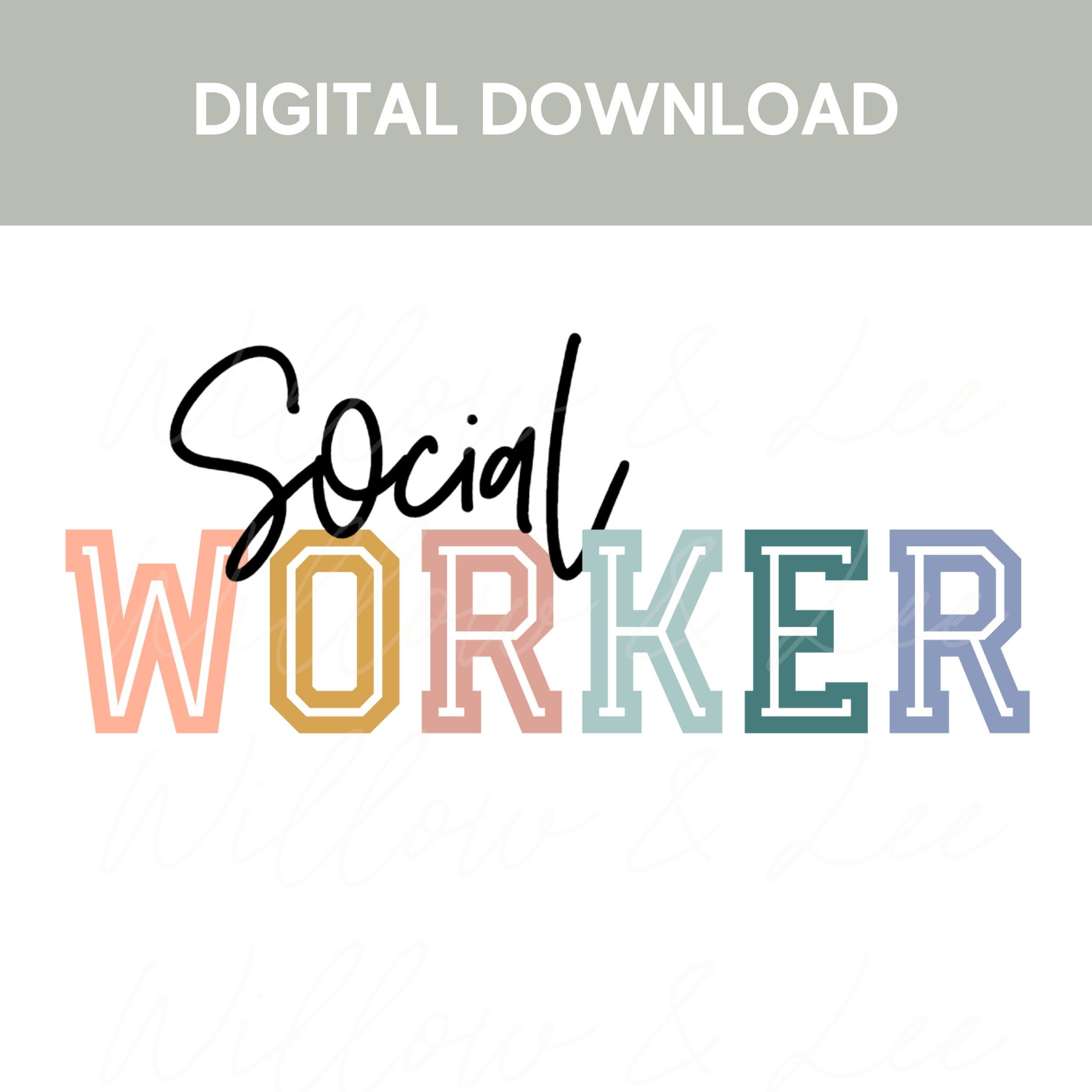 Social Worker PNG, Social Worker Sublimation File, Social Work PNG ...