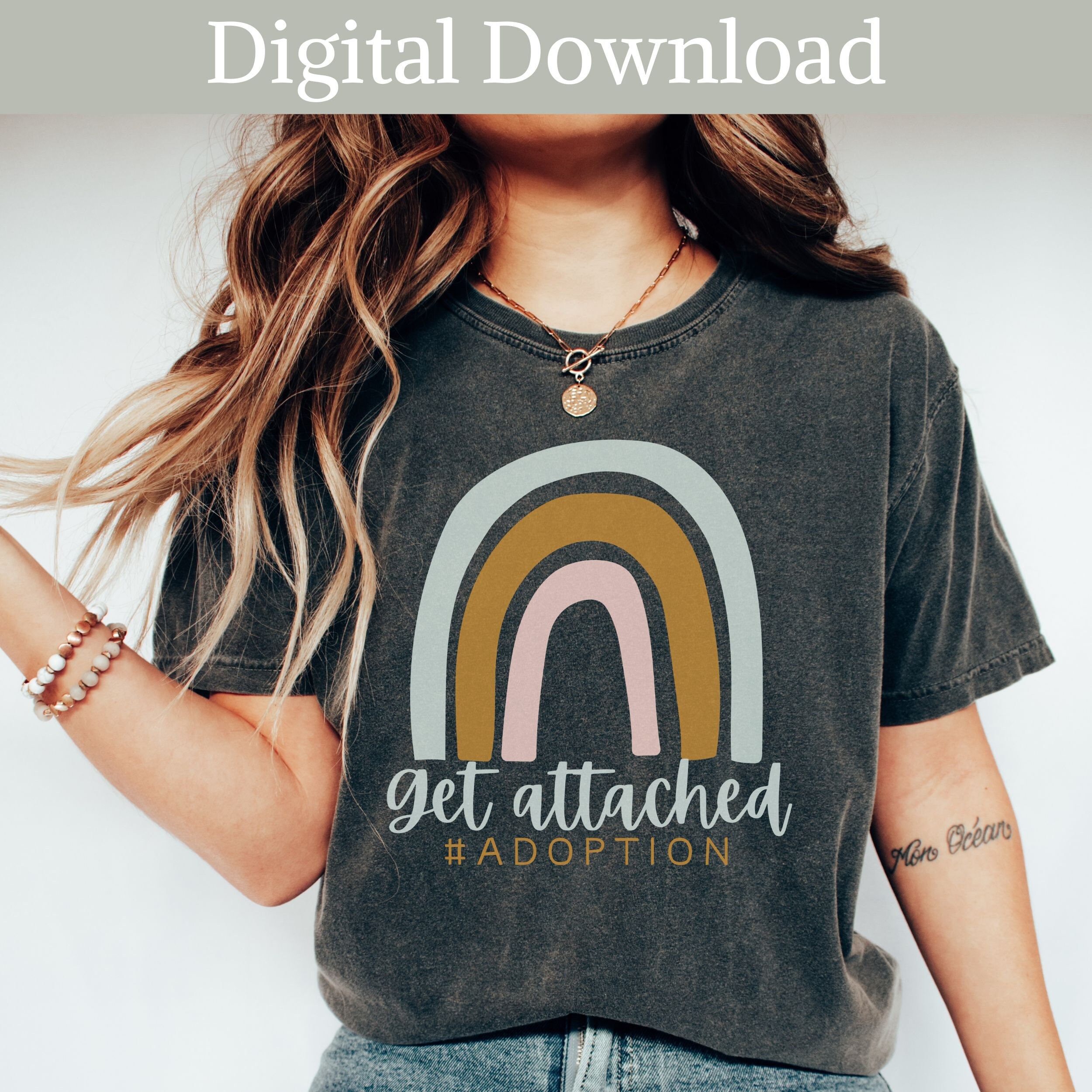 Adoption Png Get Attached Png Adoption Rainbow Gotcha Day - Etsy