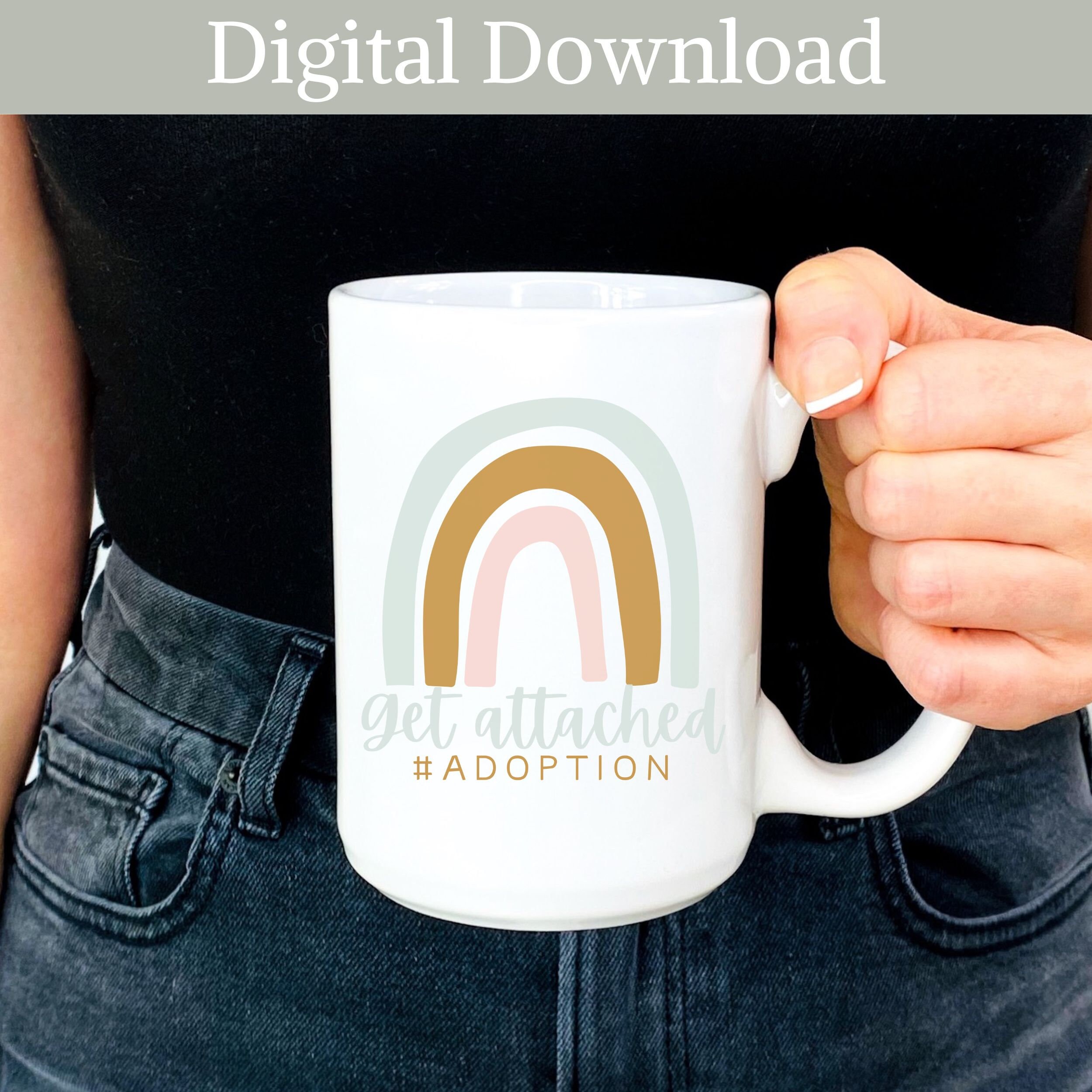 Adoption Png Get Attached Png Adoption Rainbow Gotcha Day - Etsy