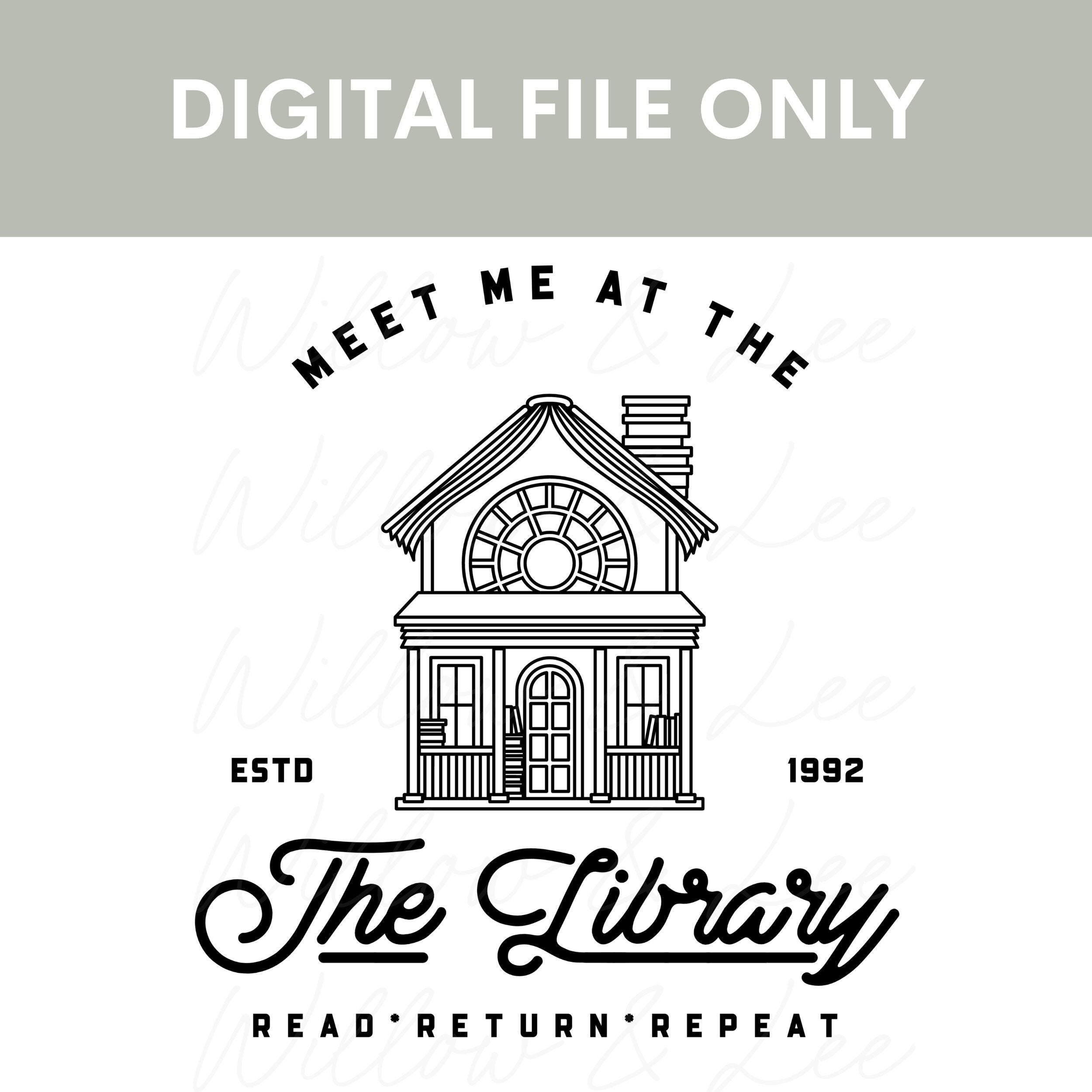 Library PNG Librarian PNG Read Return Repeat Book Lover - Etsy