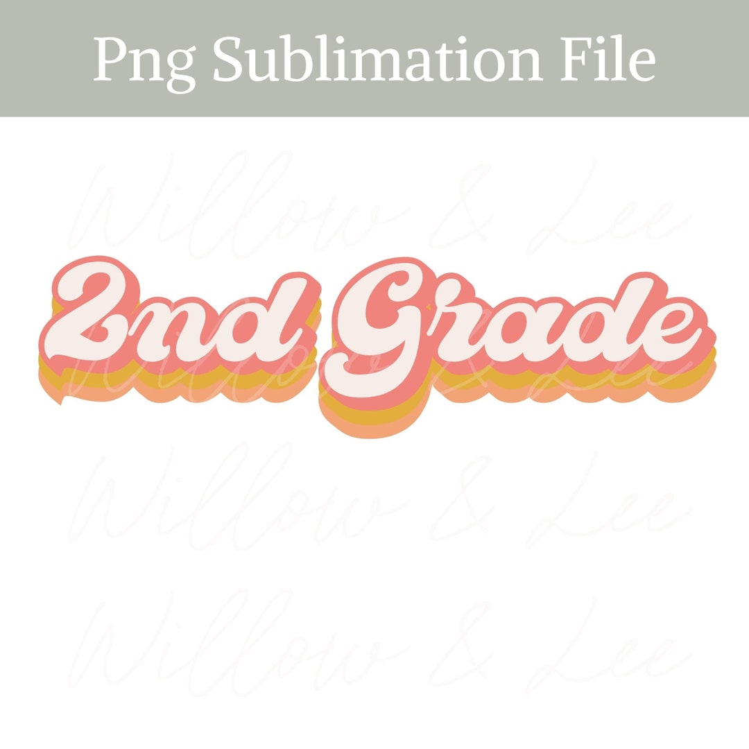Retro Second Grade PNG, 2nd Grade PNG, Second Grader PNG, Second Grade ...