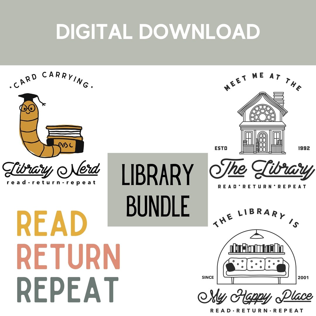 Library Sublimation Bundle, Library Bundle, Librarian Bundle ...