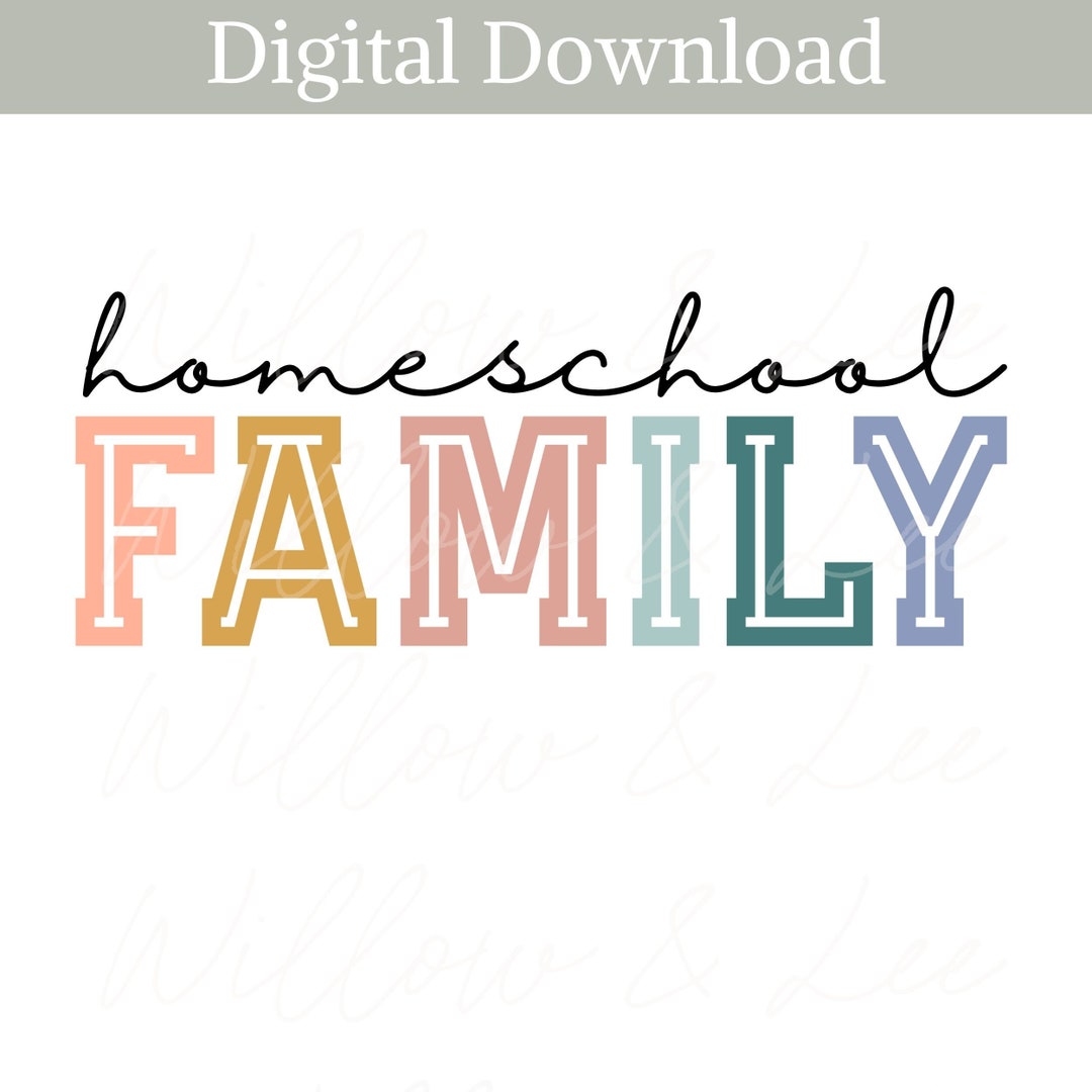 Homeschool Family Sublimation File PNG, Homeschooling PNG, Homeschool ...