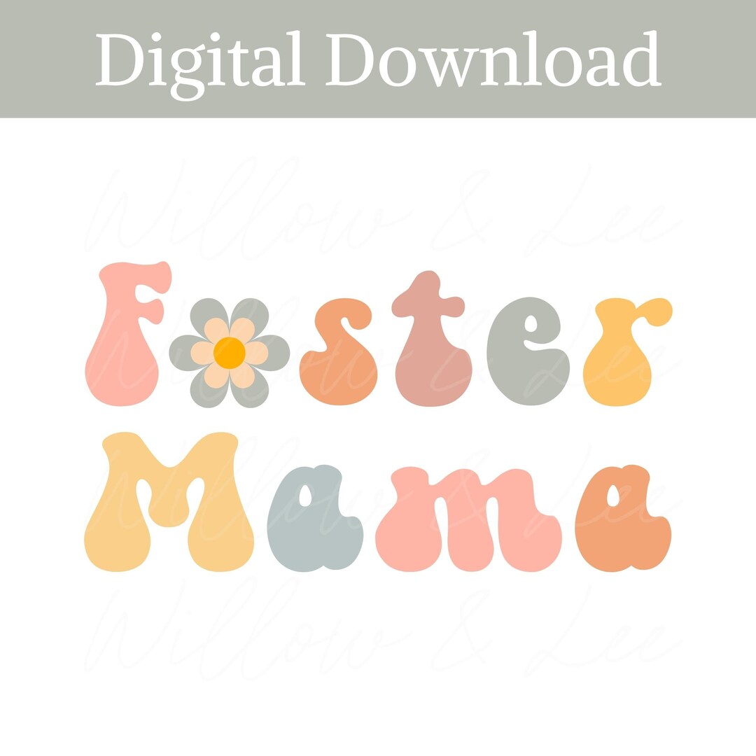 Foster Mama PNG, Retro Foster Mama Sublimation, Foster Mom PNG, Get ...