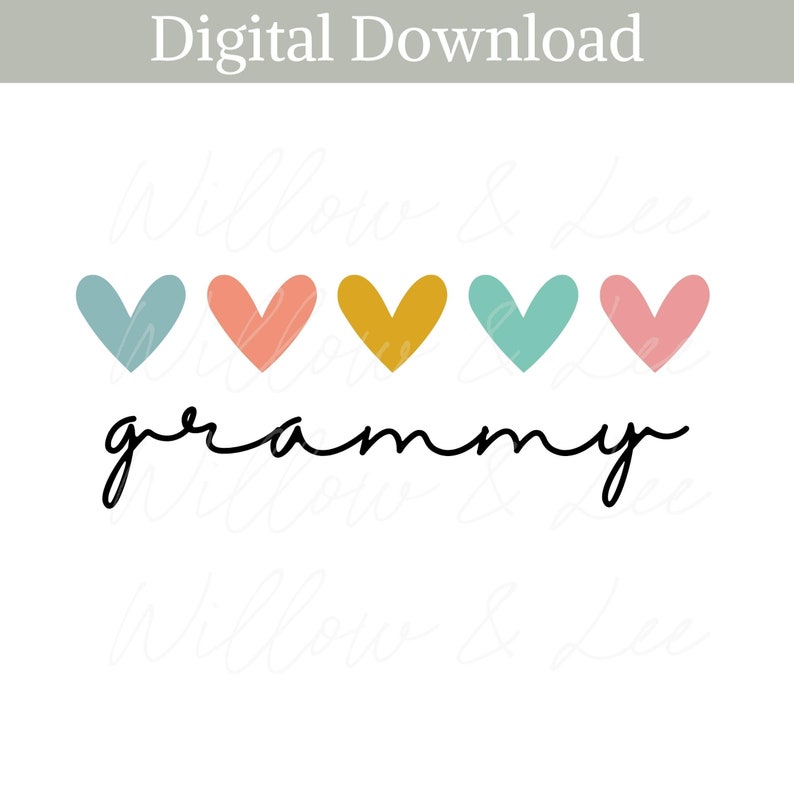 Grammy Png Grammy Hearts Png Grammy Heart Png Grammy - Etsy