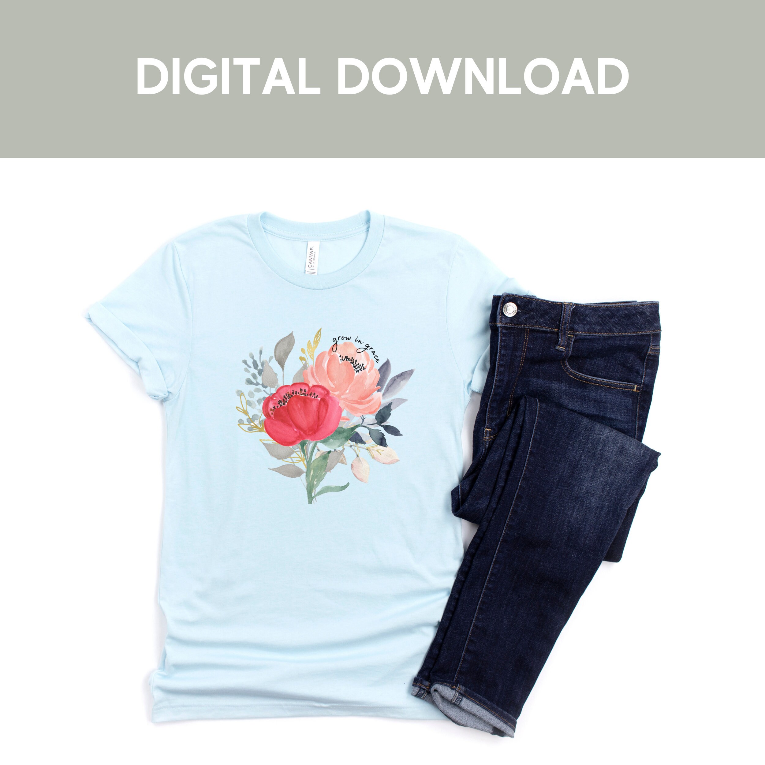 Grow in Grace PNG Grace PNG Faith PNG Christian Png Spring - Etsy