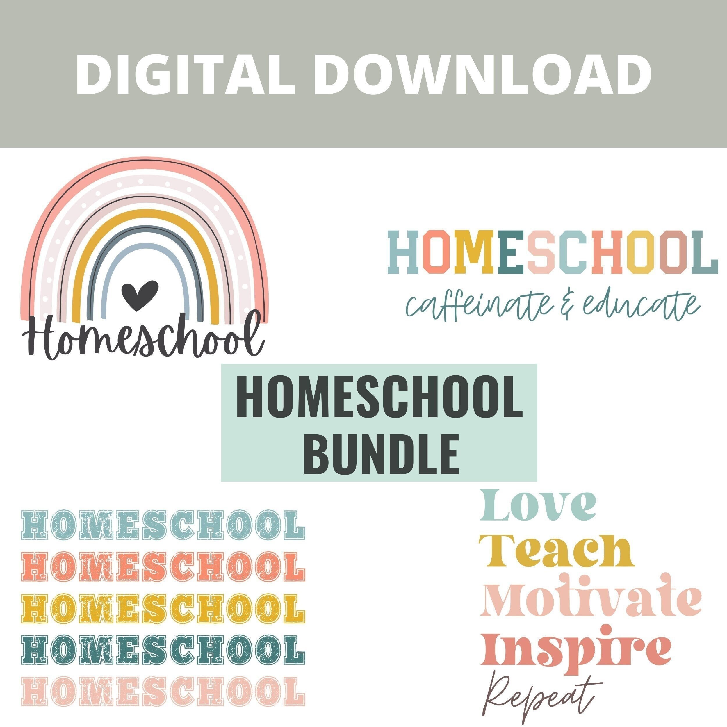 Homeschool Bundle PNG Homeschool PNG Homeschool Sublimation - Etsy