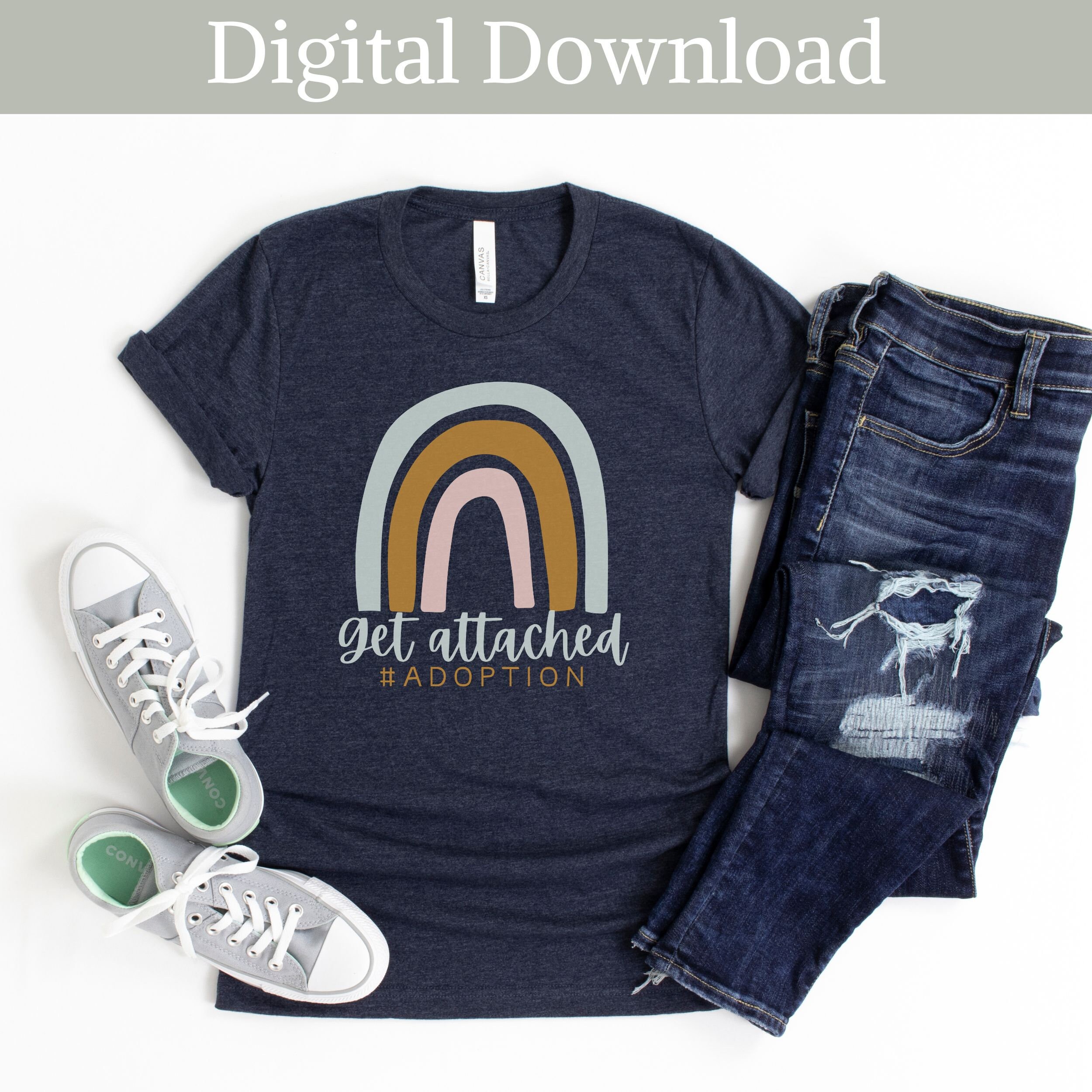 Adoption Png Get Attached Png Adoption Rainbow Gotcha Day - Etsy