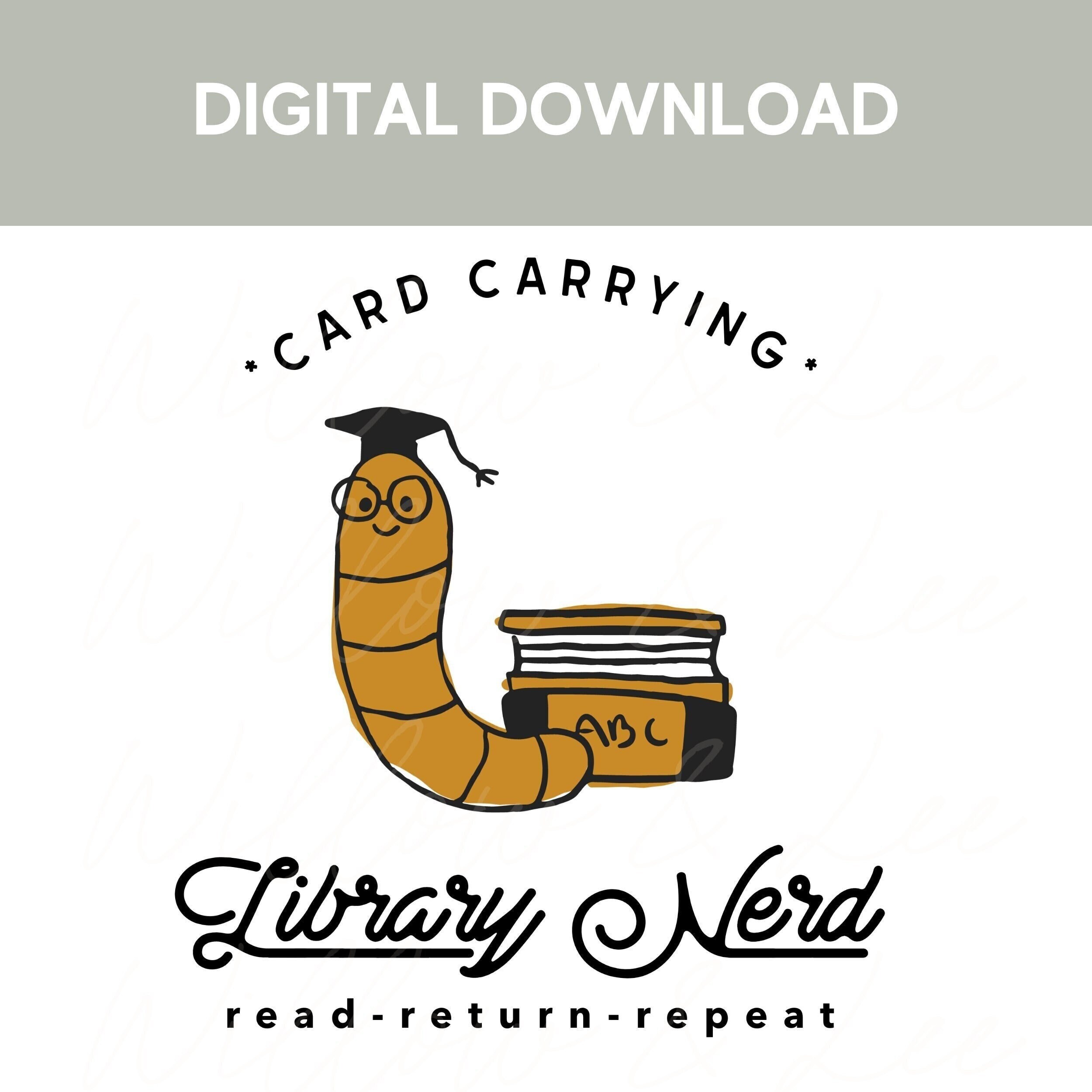 Library PNG Bookworm PNG Librarian PNG Read Return Repeat - Etsy