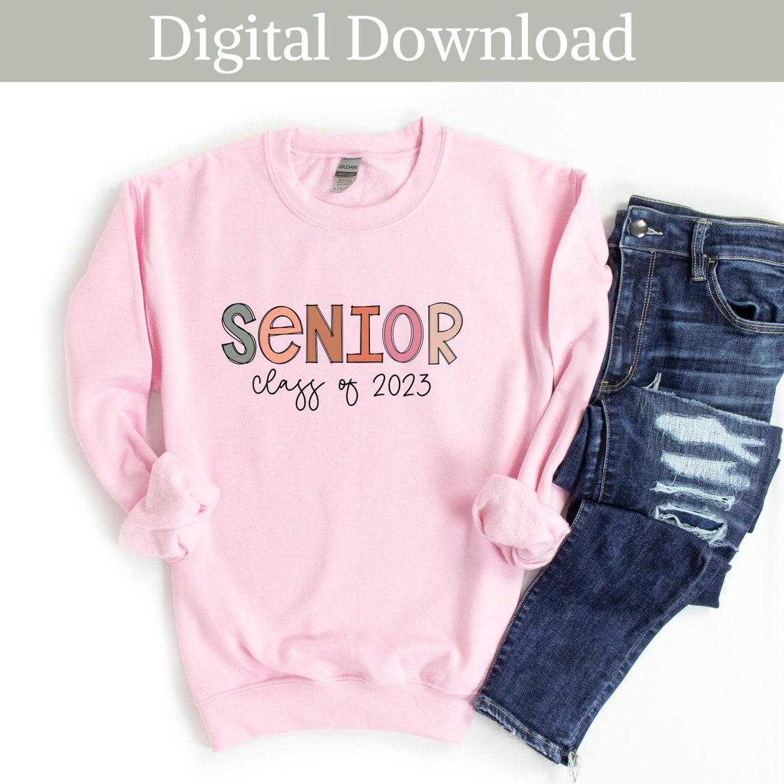 Senior 2023 Png Senior Block Letter Senior Outline Font Png - Etsy
