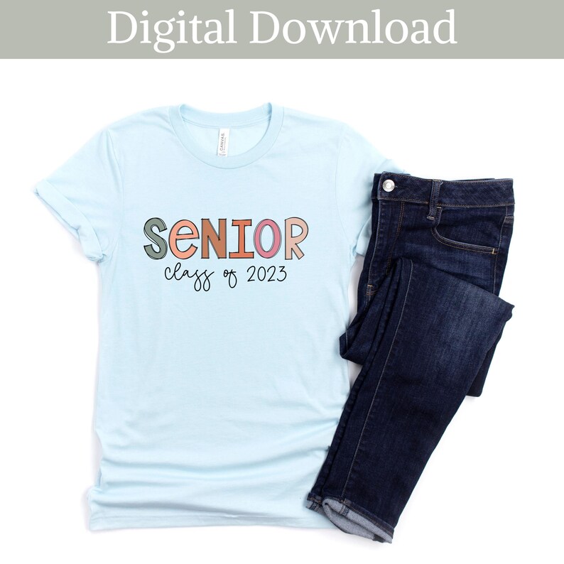 Senior 2023 Png Senior Block Letter Senior Outline Font Png - Etsy