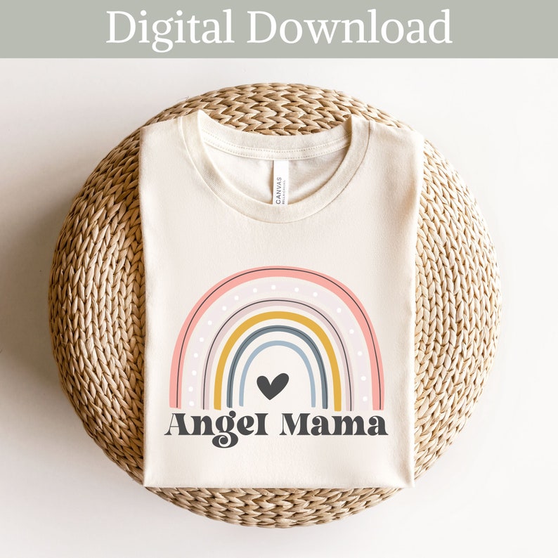 Angel Mama Png, Grieving Mother Png, Infant Loss Png, Rainbow Angel ...