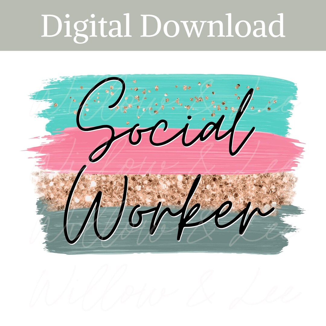 Social Worker PNG, Social Worker Sublimation File, Social Worker Brush ...