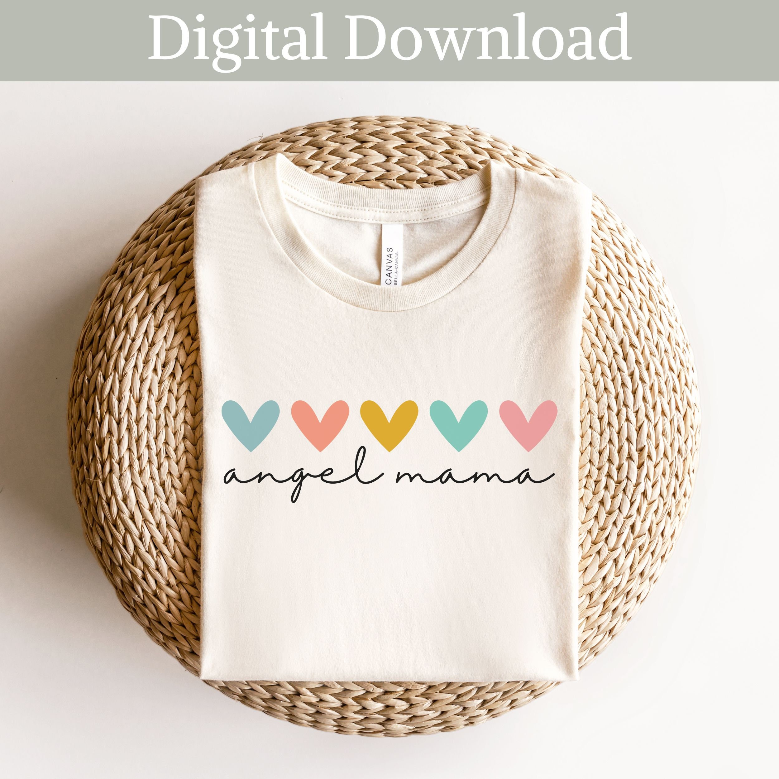 Angel Mama Png, Angel Mama Png Bundle, Mama of an Angel, Angel Mother ...