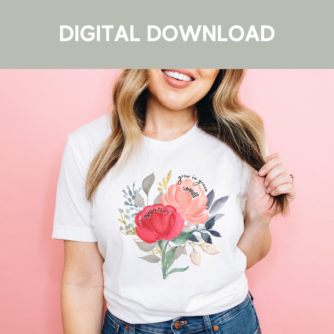 Grow in Grace PNG Grace PNG Faith PNG Christian Png Spring - Etsy