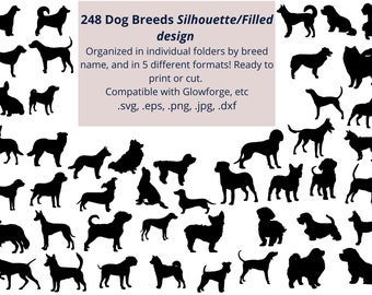The Ultimate Back View Dog SVG Bundle/110 of the Most Common Breeds/dog ...