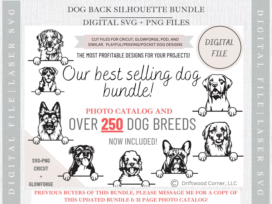 The Ultimate Playful Dog SVG & Png Bundleover 250 of Common - Etsy