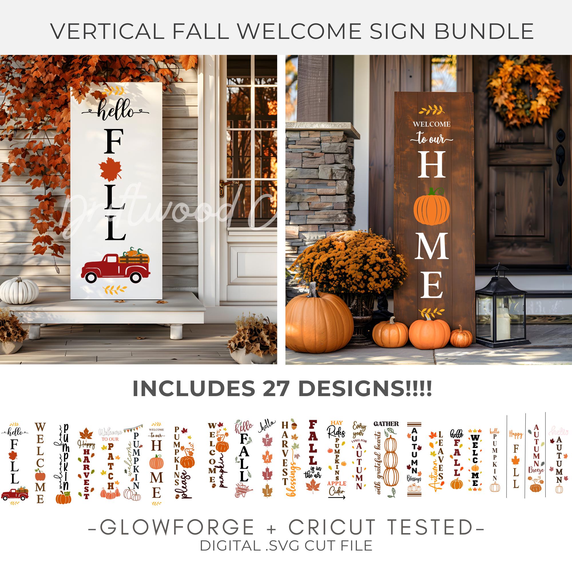 The Ultimate Fall Porch Leaner Sign Bundle, Over 25 Cut Digital SVG ...