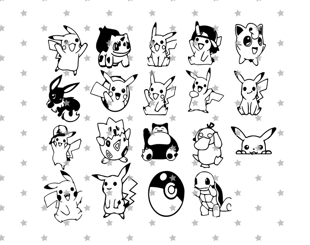 Pokemon Svg, Pikachu Svg, Pokemon Bundle Svg, Pokemon Friends Svg ...