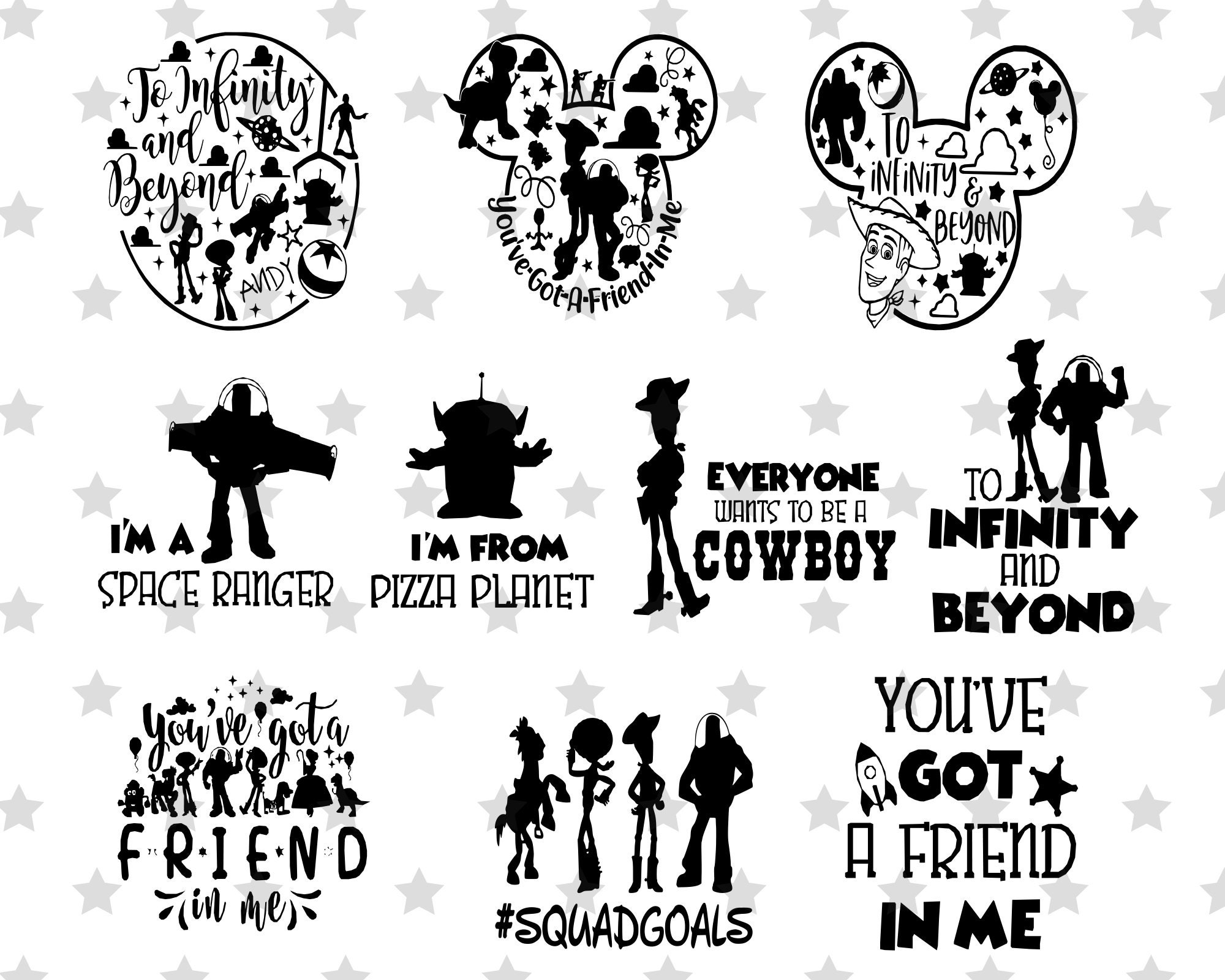 Toy Story SVG Toy Story Bundle Svg Toy Story silueta Toy Story - Etsy ...