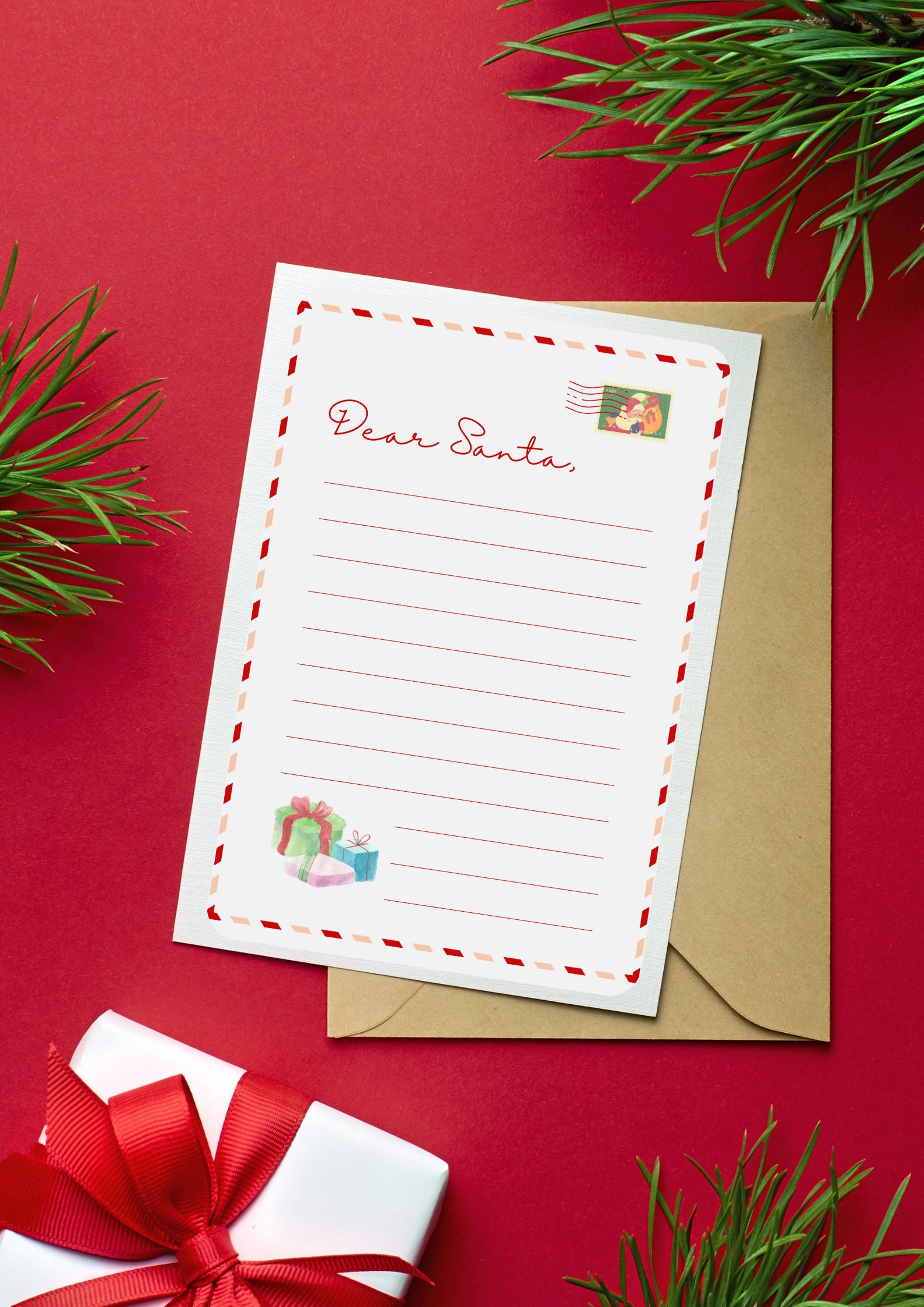 Letter to Santa, Instant Download, Write Your Own Christmas Letter to ...
