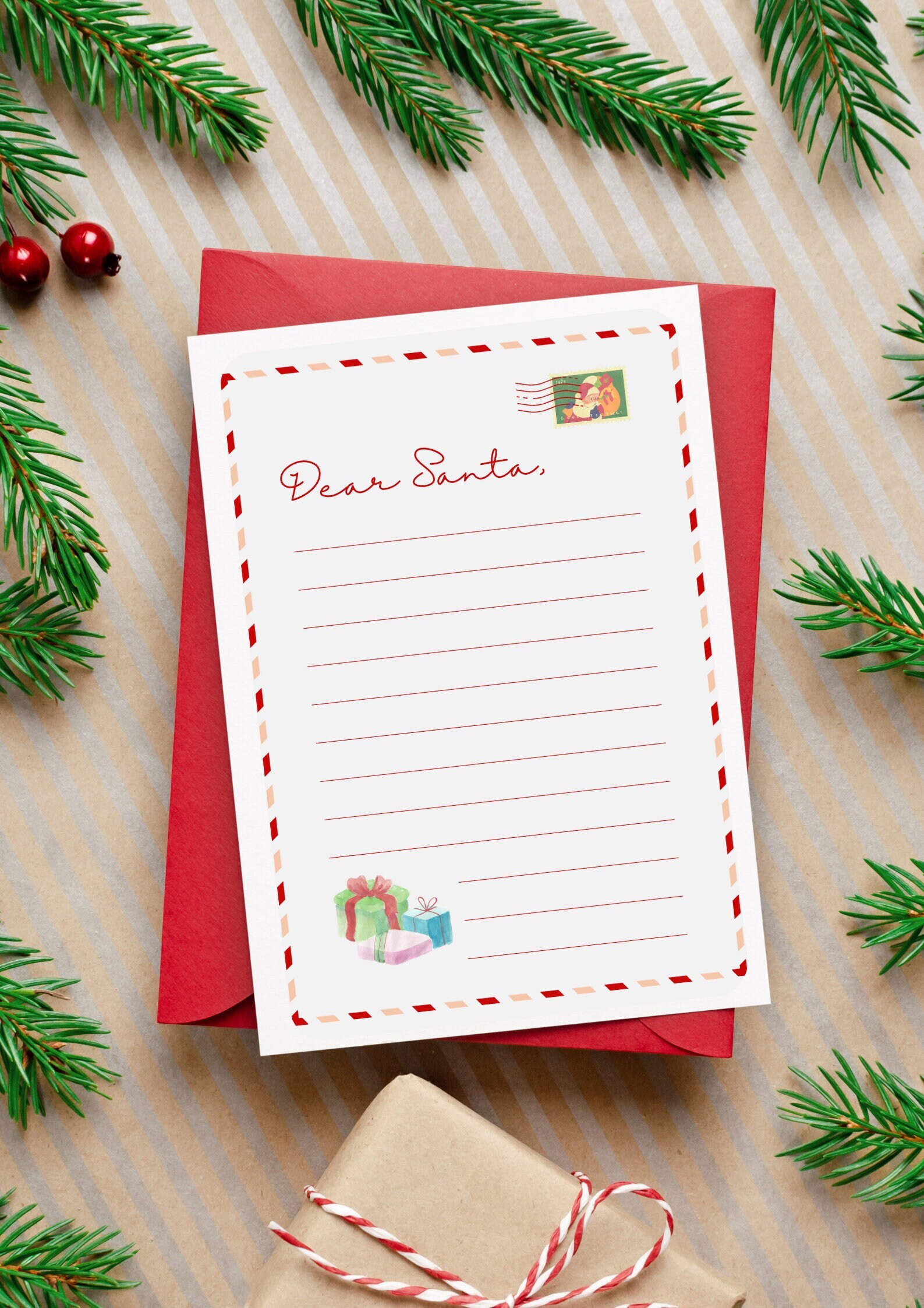 Letter to Santa, Instant Download, Write Your Own Christmas Letter to ...