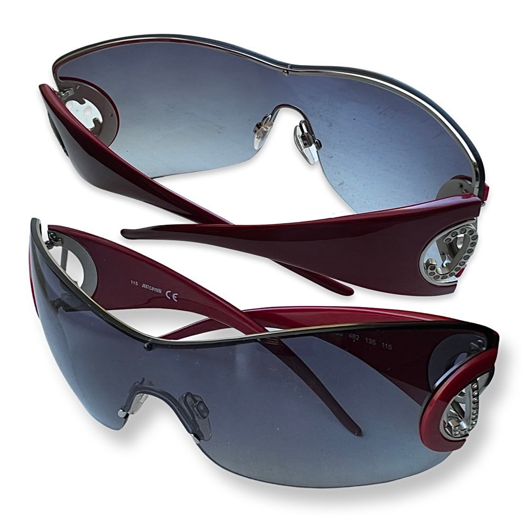 2000s Just Cavalli Rimless Sunglasses Roberto Cavalli Wrap Sunglasses ...