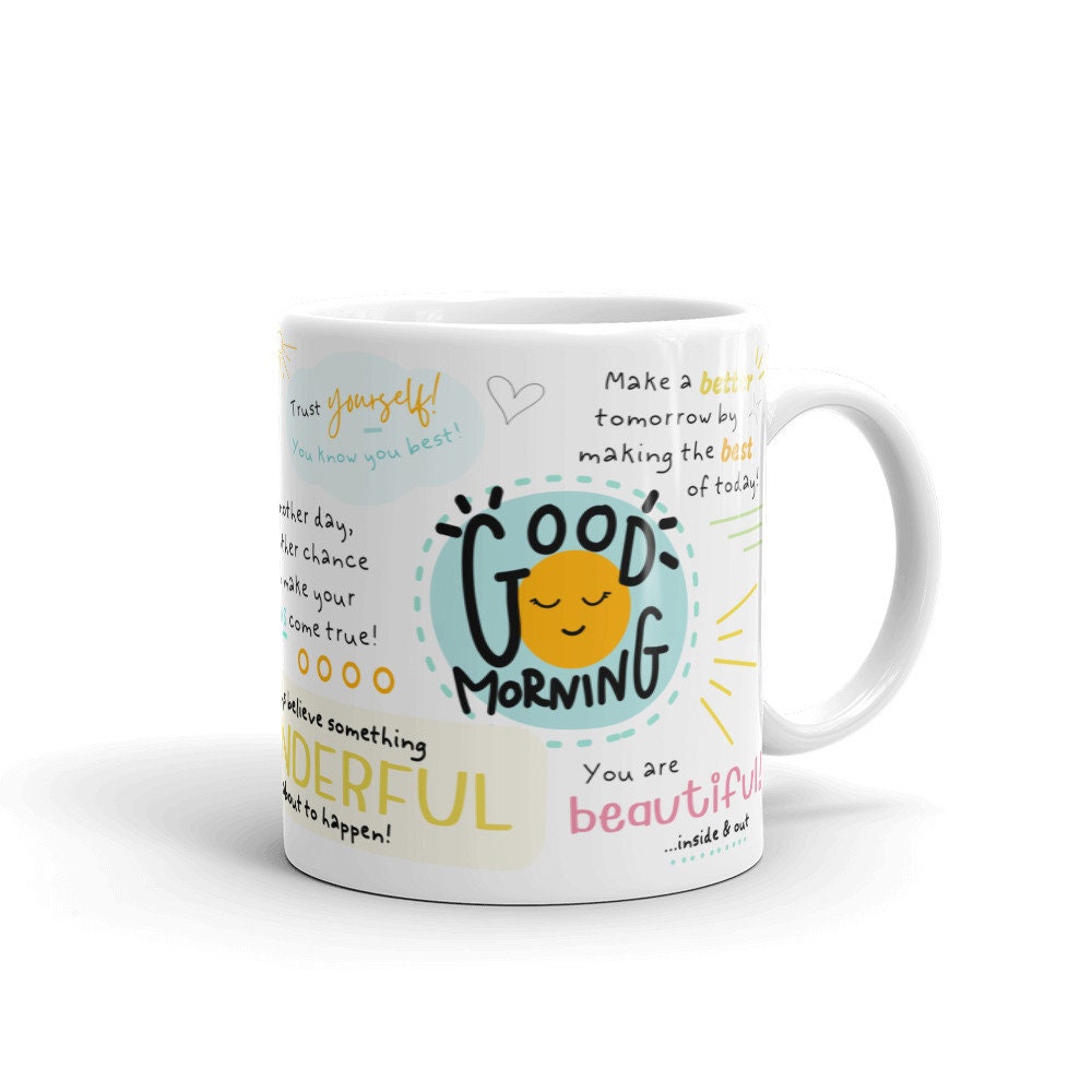 Good Morning Mug Mindset Mug Motivational Mug Positivity - Etsy