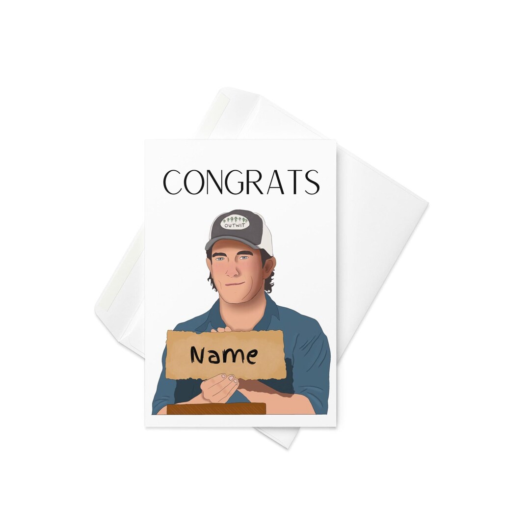 Congrats Survivor Card - Graduation Survivor Card, Wedding Survivor ...