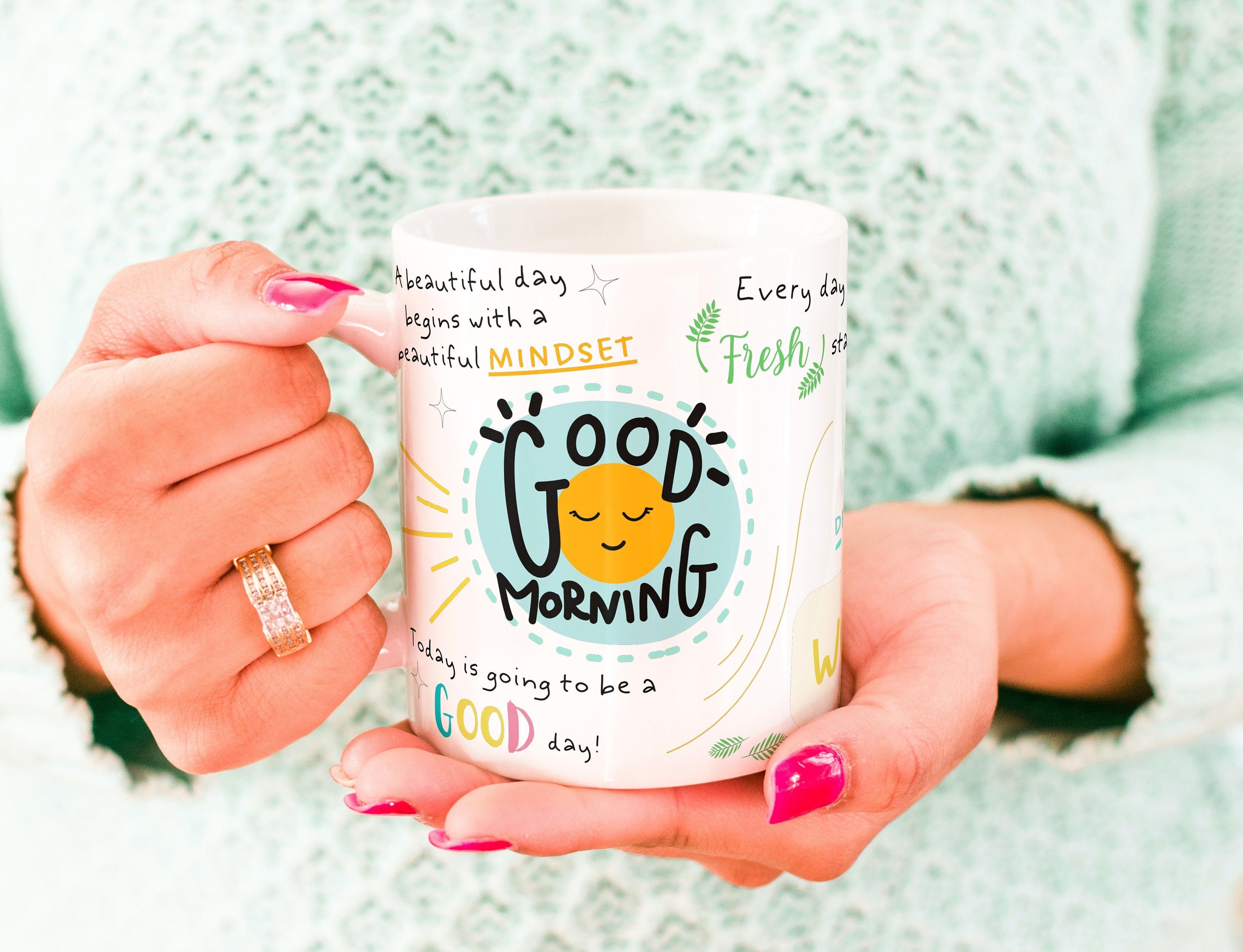 Good Morning Mug Mindset Mug Motivational Mug Positivity - Etsy