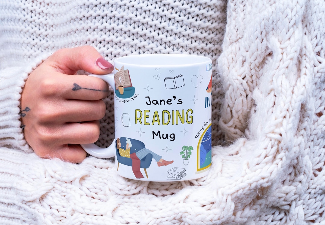 Personalized Reading Mug - Custom Reading Mug, Book Mug, Bookish Mug ...