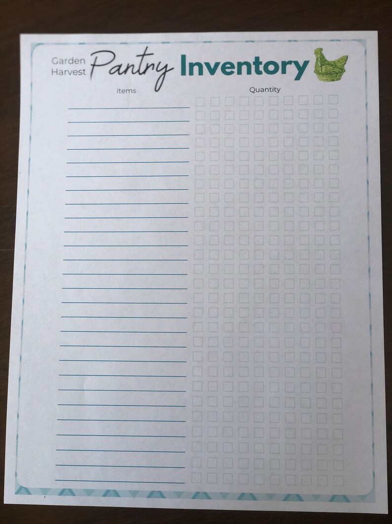 Food Pantry Inventory Planner * Homestead Organization * Printable ...