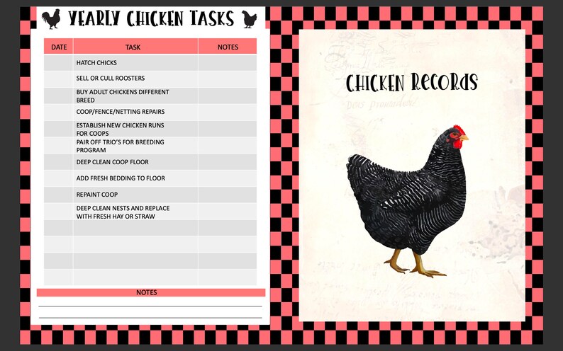 Backyard Chicken Printable Planner *homestead Organization * Chicken ...
