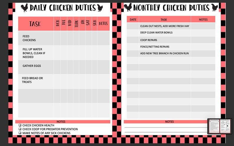 Backyard Chicken Printable Planner *homestead Organization * Chicken ...