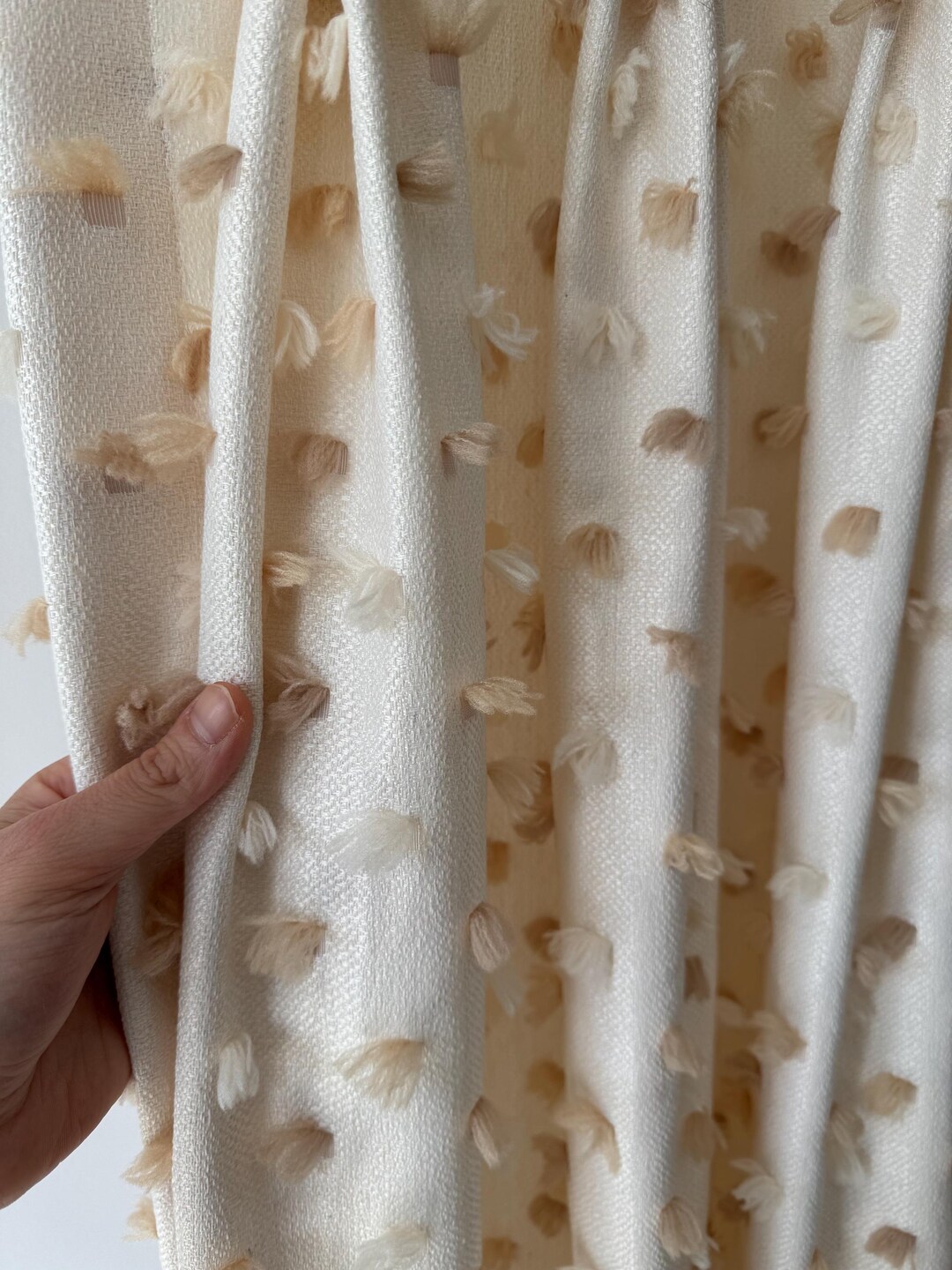Blackout Nursery Curtains: Soft Touch Pom Pom Decor, Custom Length - Etsy