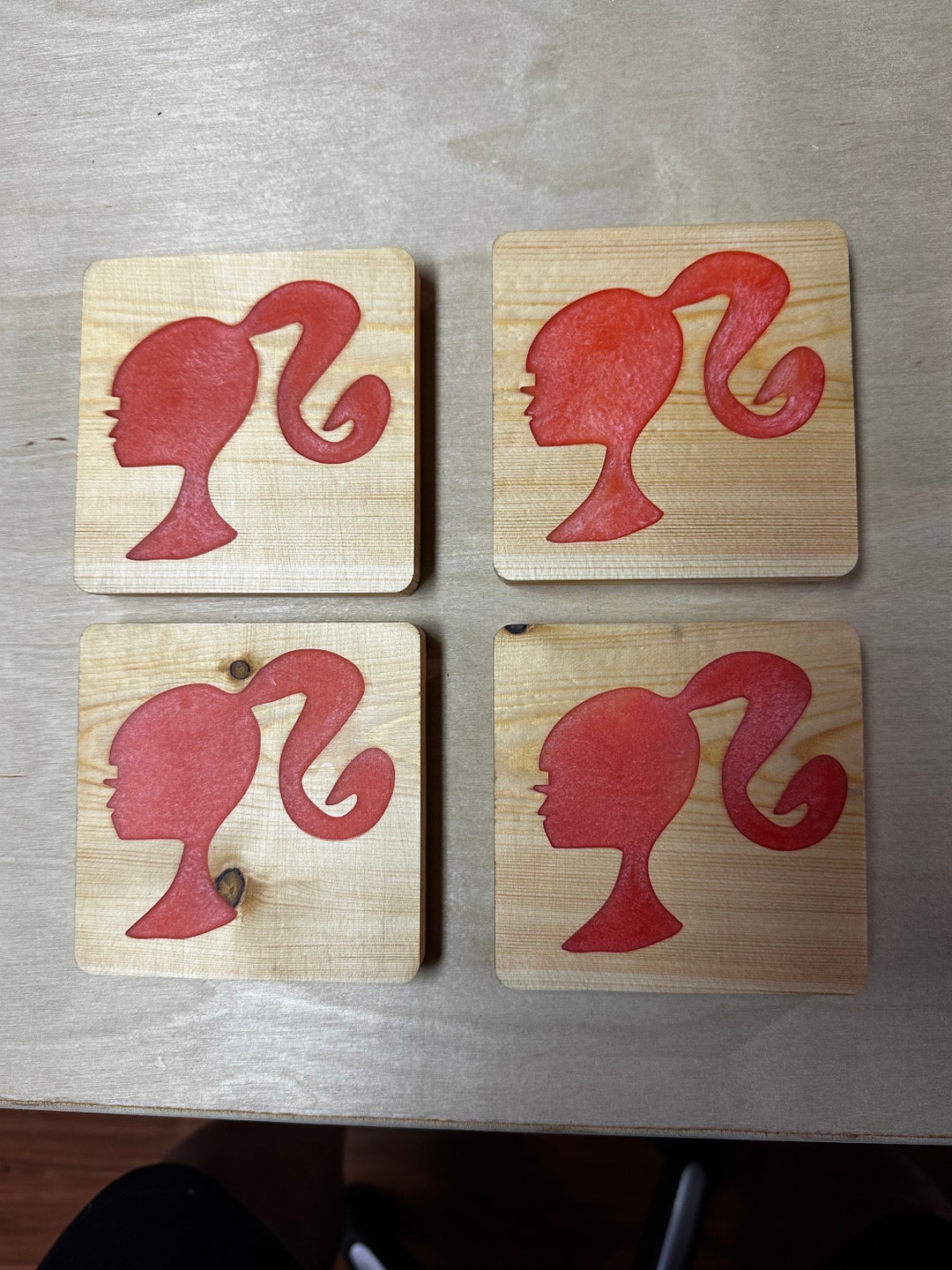 Barbie Coasters - Etsy