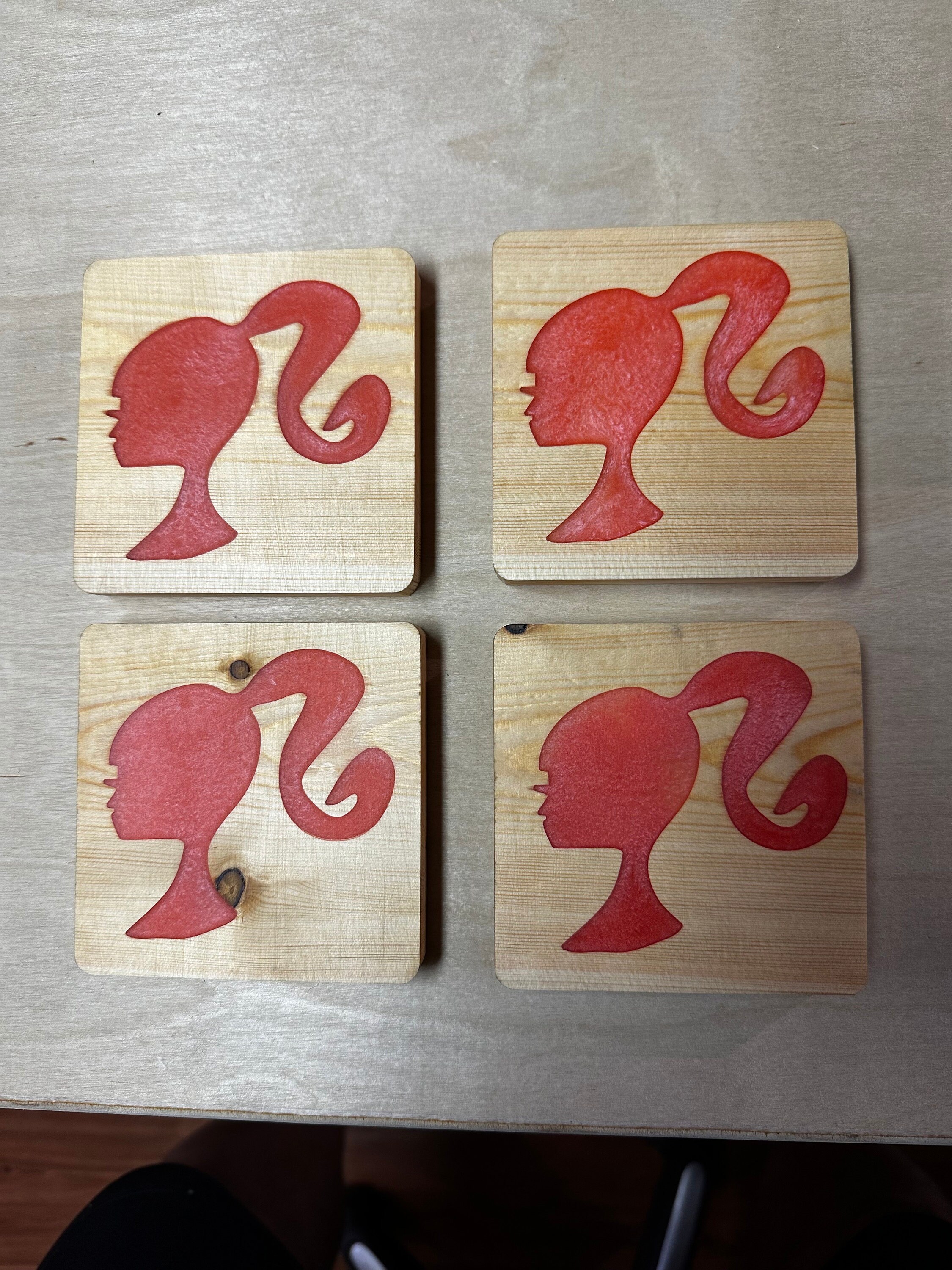 Barbie Coasters - Etsy