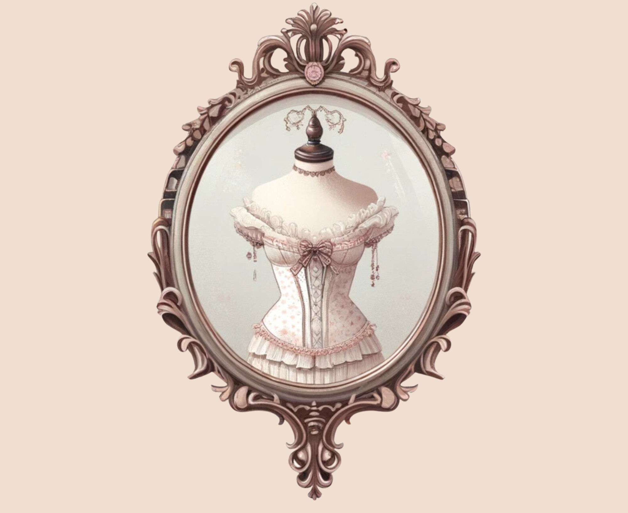 Coquette Room Decor Set of 6 Digital Prints Download, Vintage Gallery ...