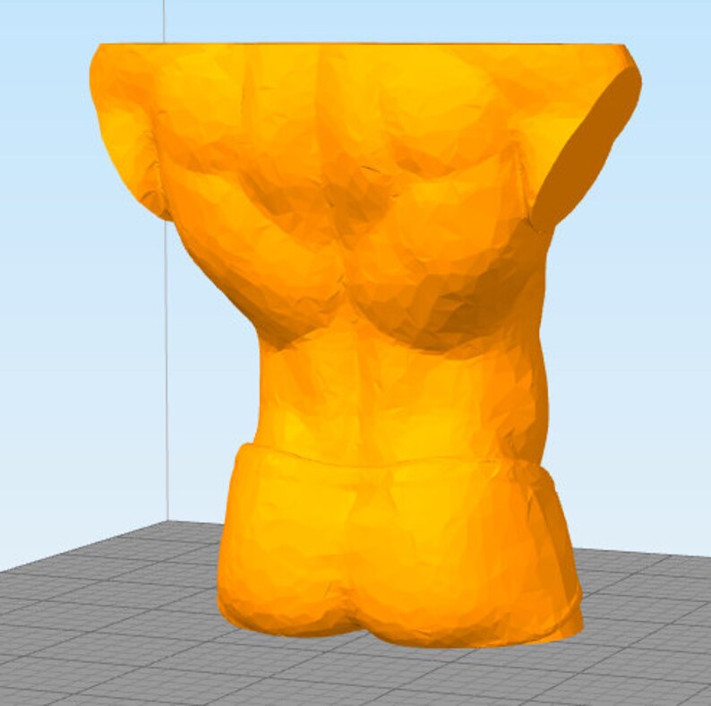 Male Body Flower Pot Stl, Planter Pot 3D Printable Model, Human Body ...