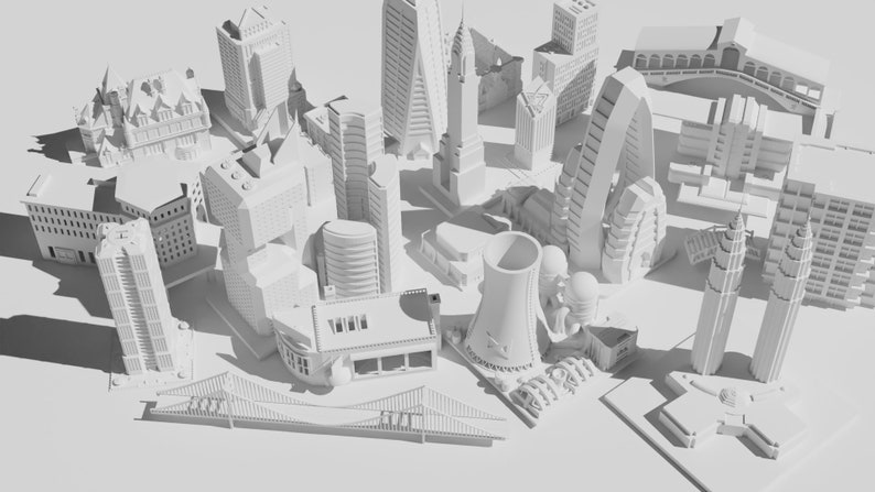 Architectural Models Stl Package for 3d Printers, Skyscrapers and ...
