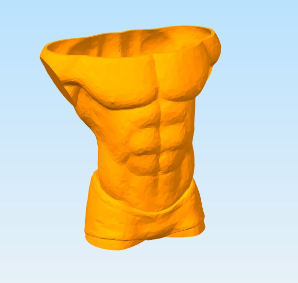 Male Body Flower Pot Stl, Planter Pot 3D Printable Model, Human Body ...