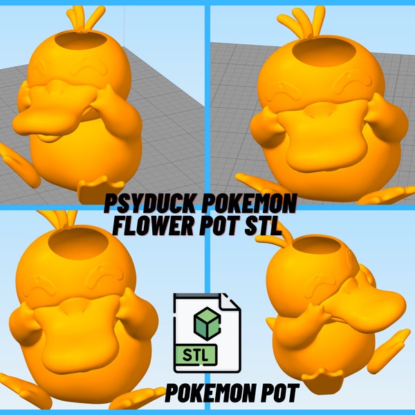 Psyduck 3d Planter - Etsy UK