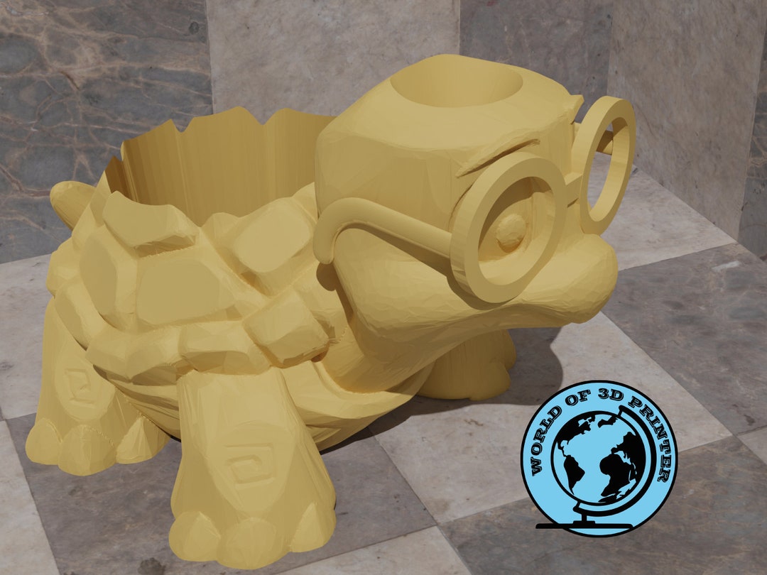 Turtle Planterpot Stl File, Animal Flowerpot Stl File, Animal Pot 3d ...