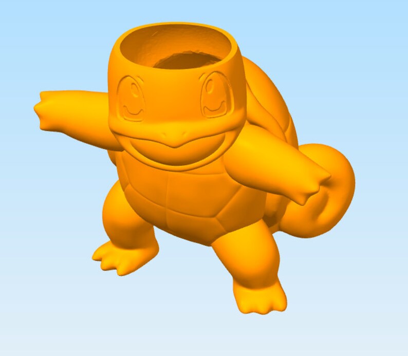 Squirtle Flower Pot Stl File, Squirtle Pokemon Planter Pot Stl ...