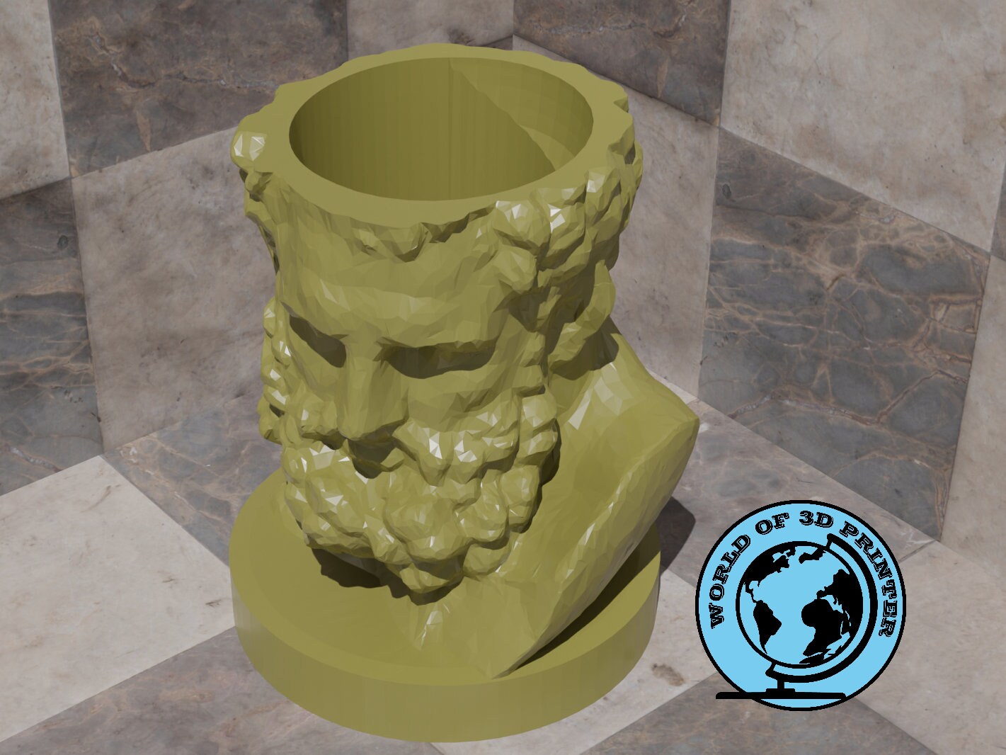 Sculpture Planterpot Stl File, Flowerpot Stl File, for 3d Printers ...