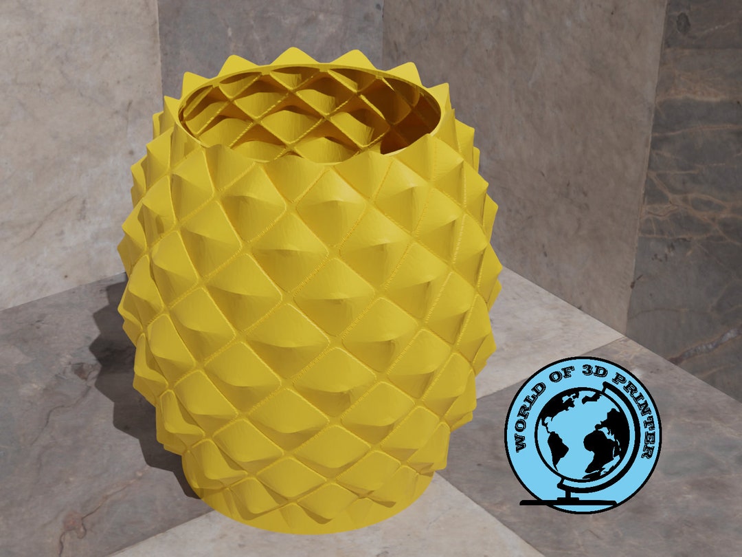 Pineapple Flowerpot Stl File, Planterpot Stl File, 3d Modelling Stl ...