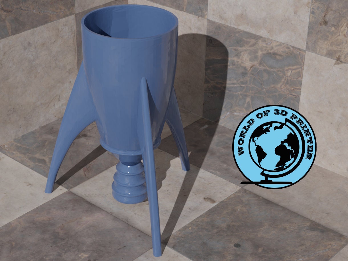 Spaceship Planterpot Stl File, Spaceshuttle Vase Stl, Spacex 3d Model ...