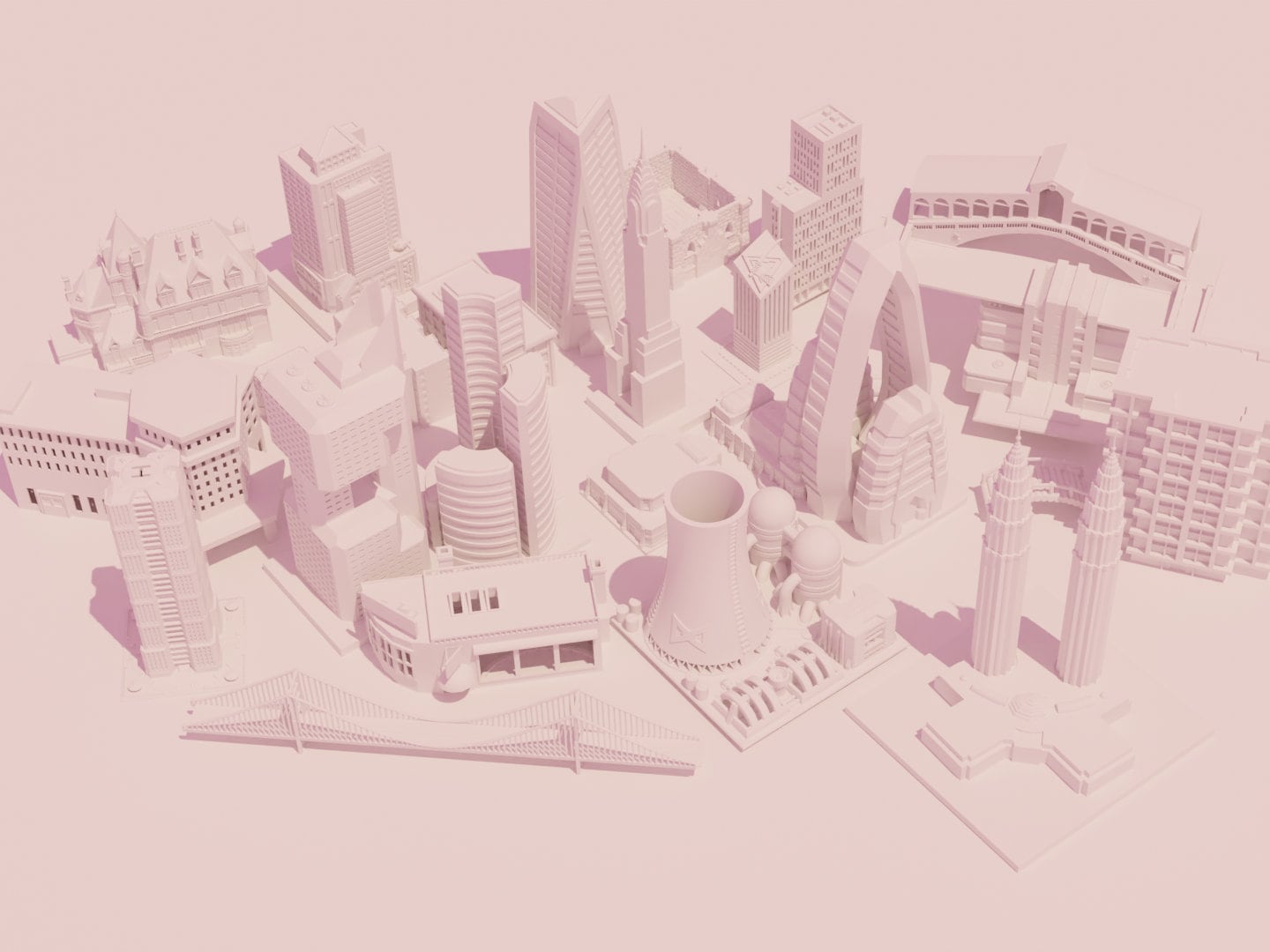 Architectural Models Stl Package for 3d Printers, Skyscrapers and ...